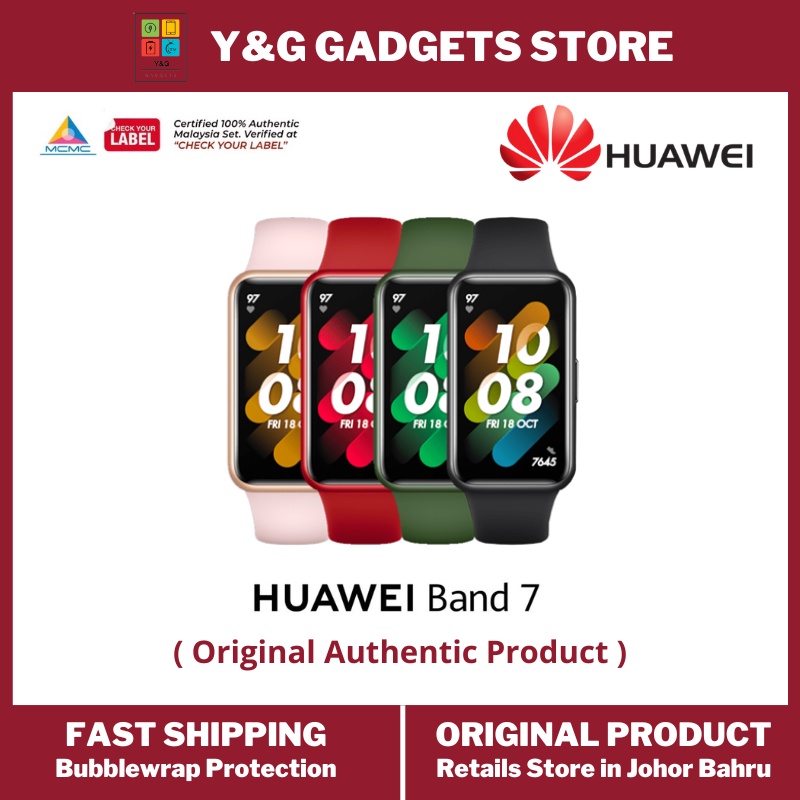 HUAWEI Band 7 Smartwatch Health and Fitness Tracker/Stress Monitoring ...