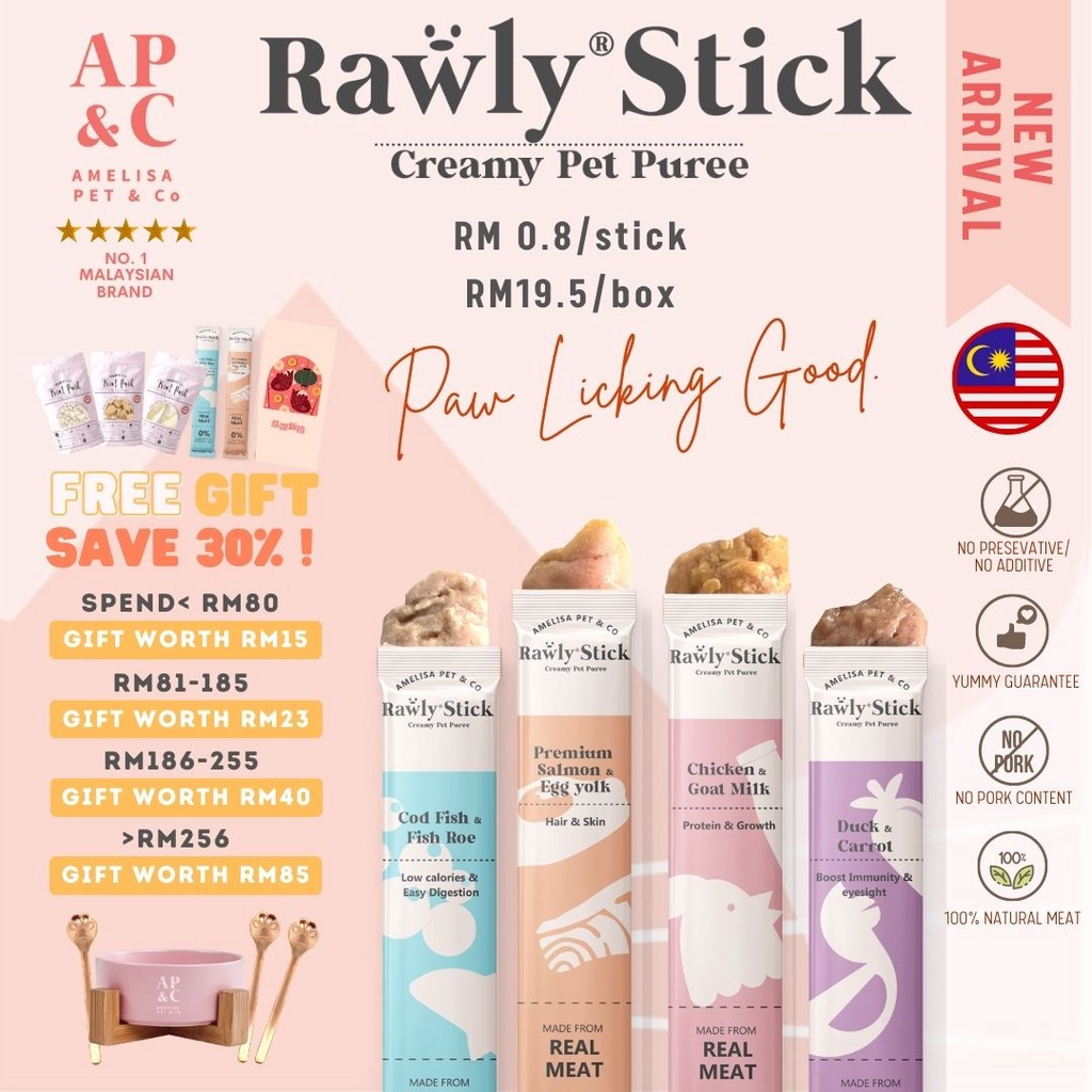 Amelisa Pet & Co. Rawly Stick Pet Puree (16g) | Shopee Malaysia