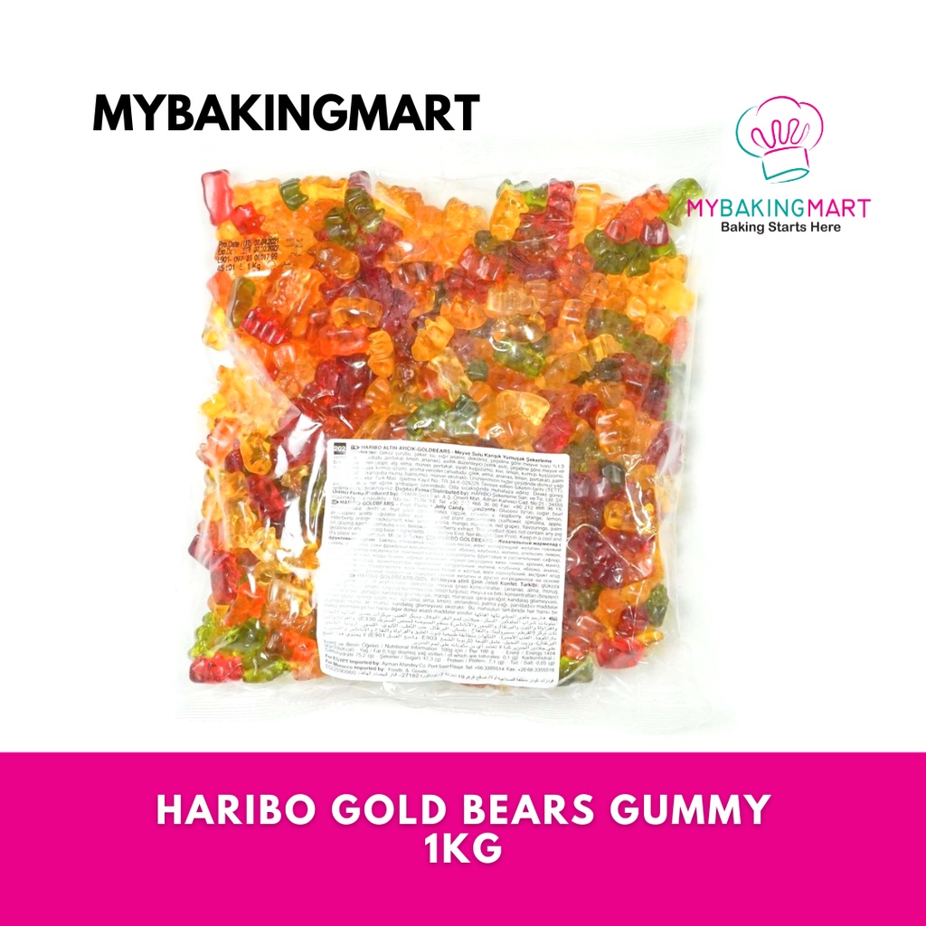 Mybakingmart | Haribo Gold Bears Halal Candy Gummy - 1kg (Original ...