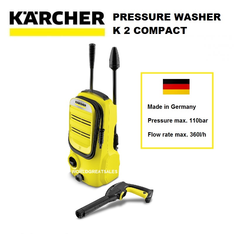 Karcher K2 Compact 110bar Pressure Washer (Made in Germany) | Shopee ...