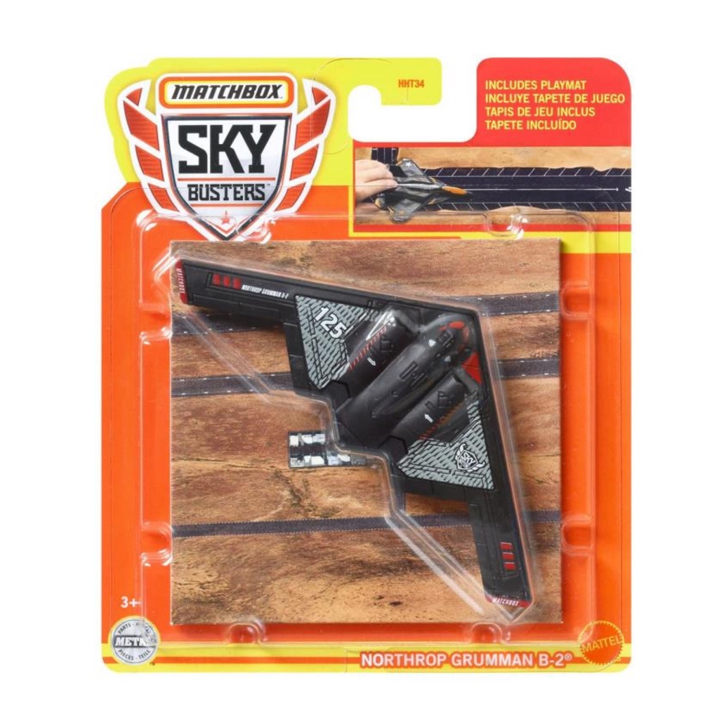 HITAM Matchbox Airplane Sky Busters Northrop Grumman B-2 Black | Shopee ...