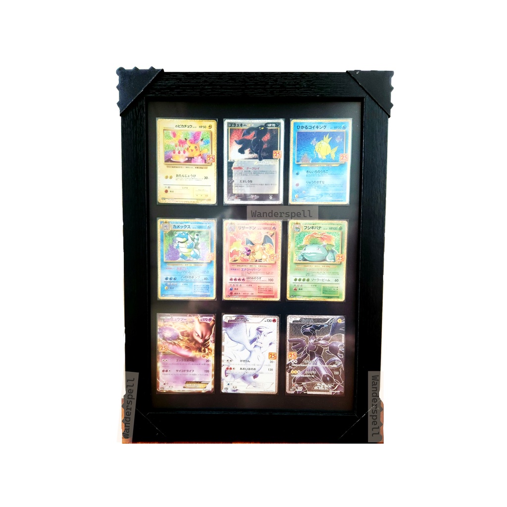 TCG 9 Pockets Frame Display Pokemon One Piece YuGioh Digimon TCG Wall ...