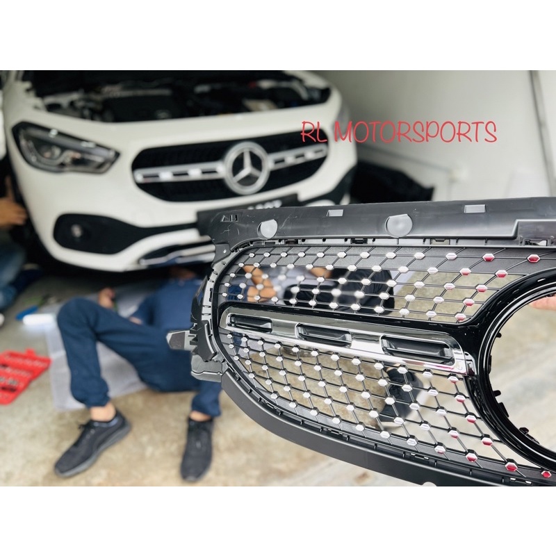 Mercedes benz GLA H247 2022 2023 diamond panamericana GT front grill ...