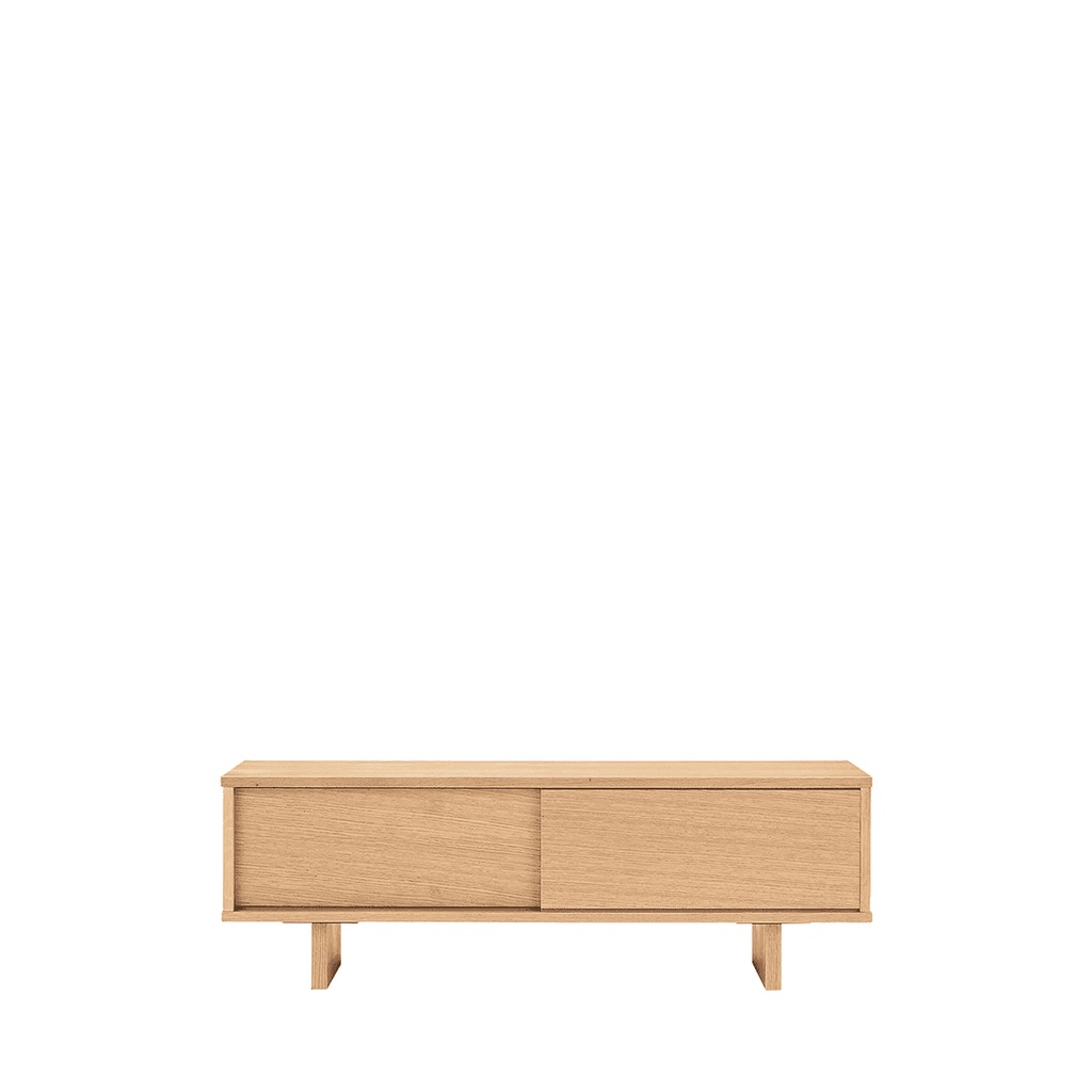 [PRE-ORDER] MUJI Oak AV Rack Shallow Type (Sliding Door) / W110 Cm ...