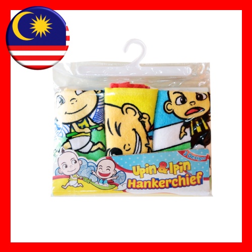 [ Local Ready Stocks ] Original Genuine Upin Ipin Handkerchief ( 3 in 1 ...