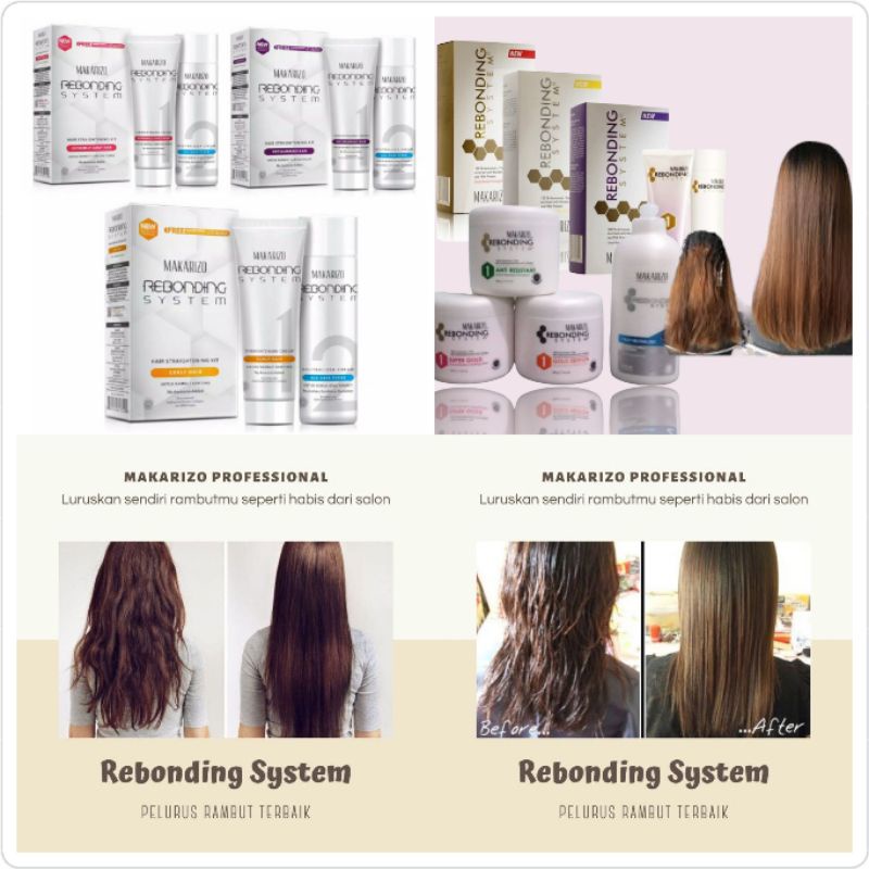 MAKARIZO Rebonding System Obat Pelurus Rambut / Smoothing | Shopee Malaysia