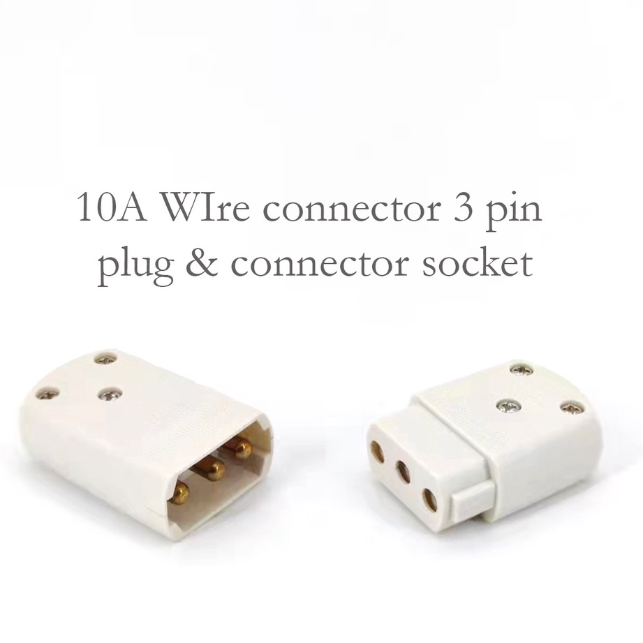 3 Pin Plug and Socket in One Set 10A 250V | Shopee Malaysia
