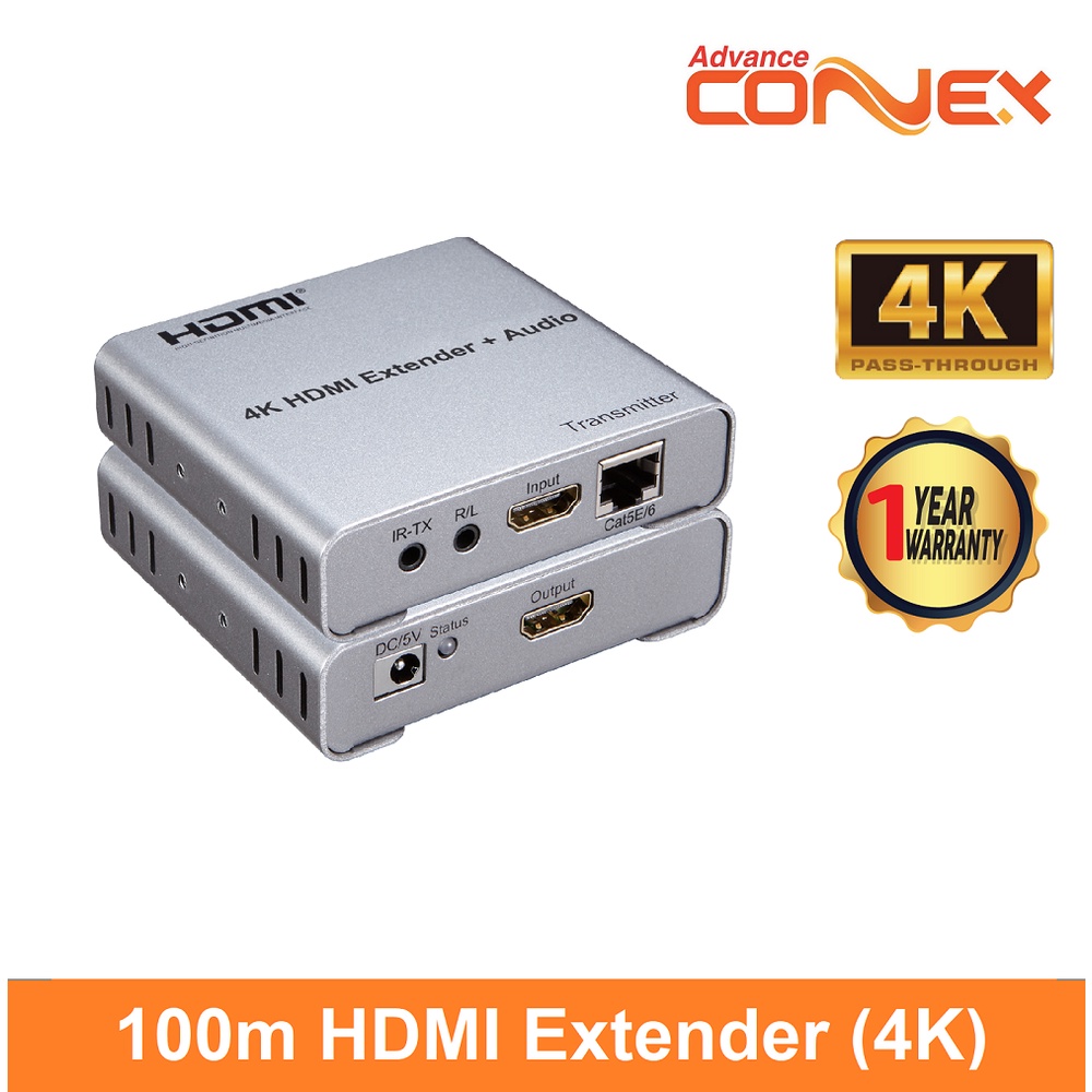 Advance Connex AC-S100 4K HDMI Extender Up to 100m - 100m 4K HDMI ...