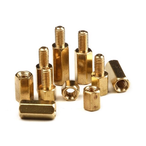 PCB Stand M3 Male to Female Brass Screw Thread PCB Stand-off Spacer ...