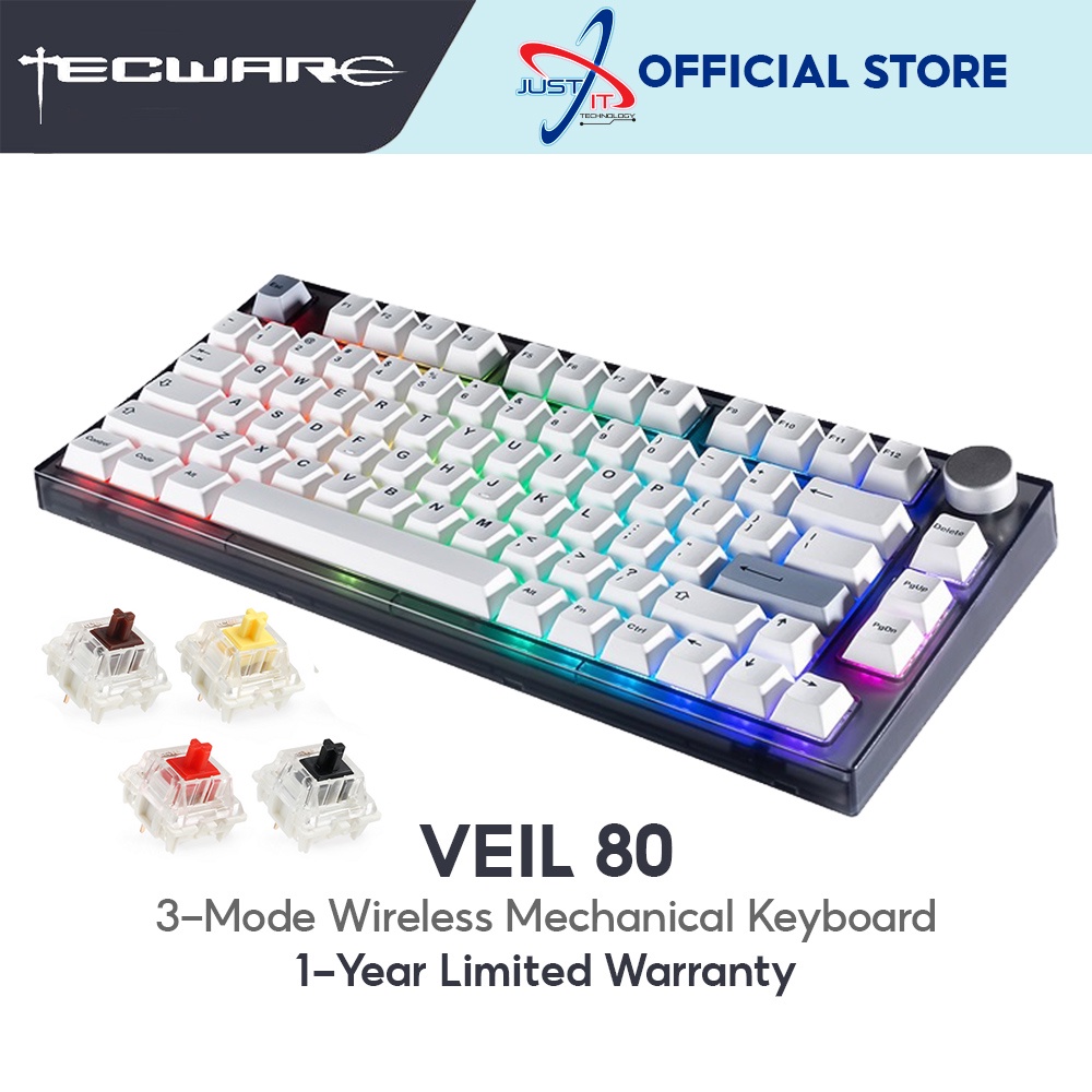 TECWARE VEIL 80 3-MODE WIRELESS MECHANICAL KEYBOARD | Shopee Malaysia