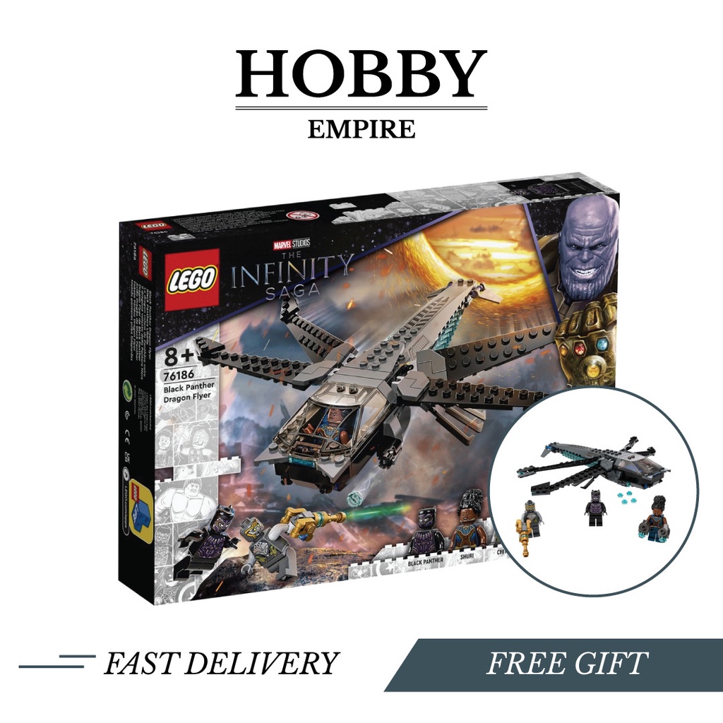 LEGO Marvel 76186 Black Panther Dragon Flyer *Original LEGO Set Extra ...