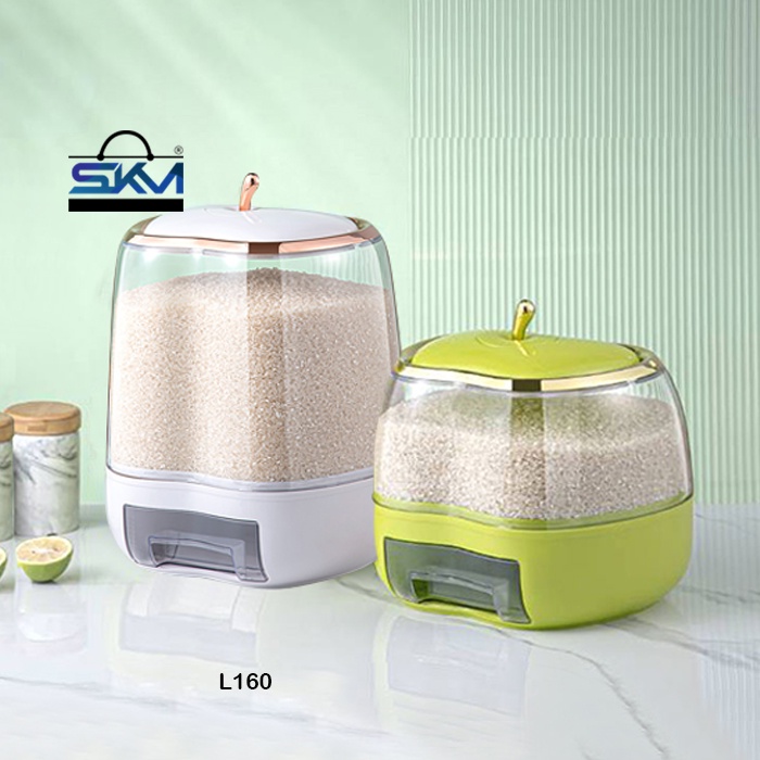 SKM (5kg/10kg) Apple Rice Grain Bucket Kitchen Storage/ Bekas Beras ...