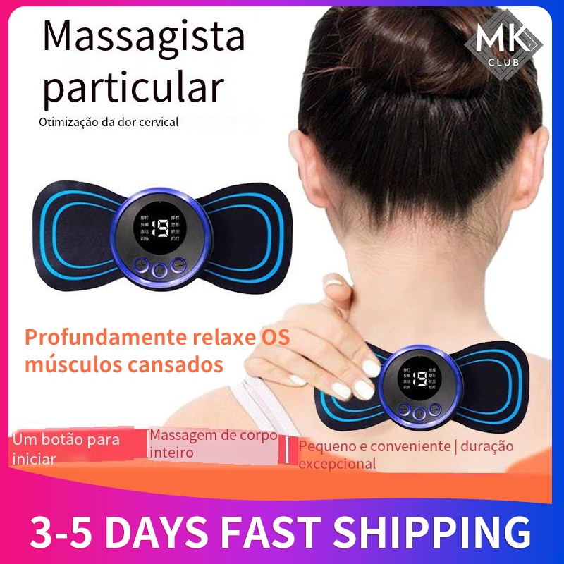 EMS Portable Mini Neck Cervical Massager Home Electric Meridian Pulse ...