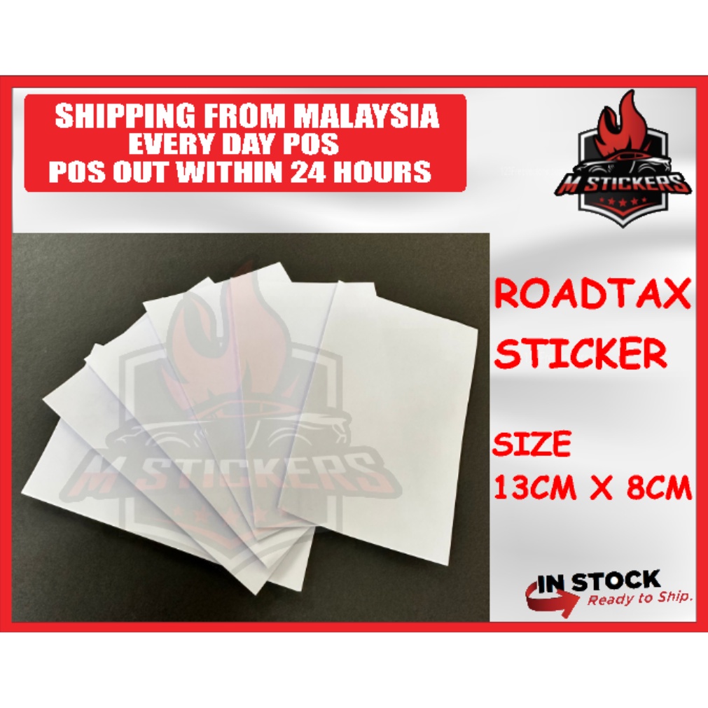 [READY STOCK] Roadtax Sticker Pelekat Cermin Cukai Jalan Sticker Cukai ...