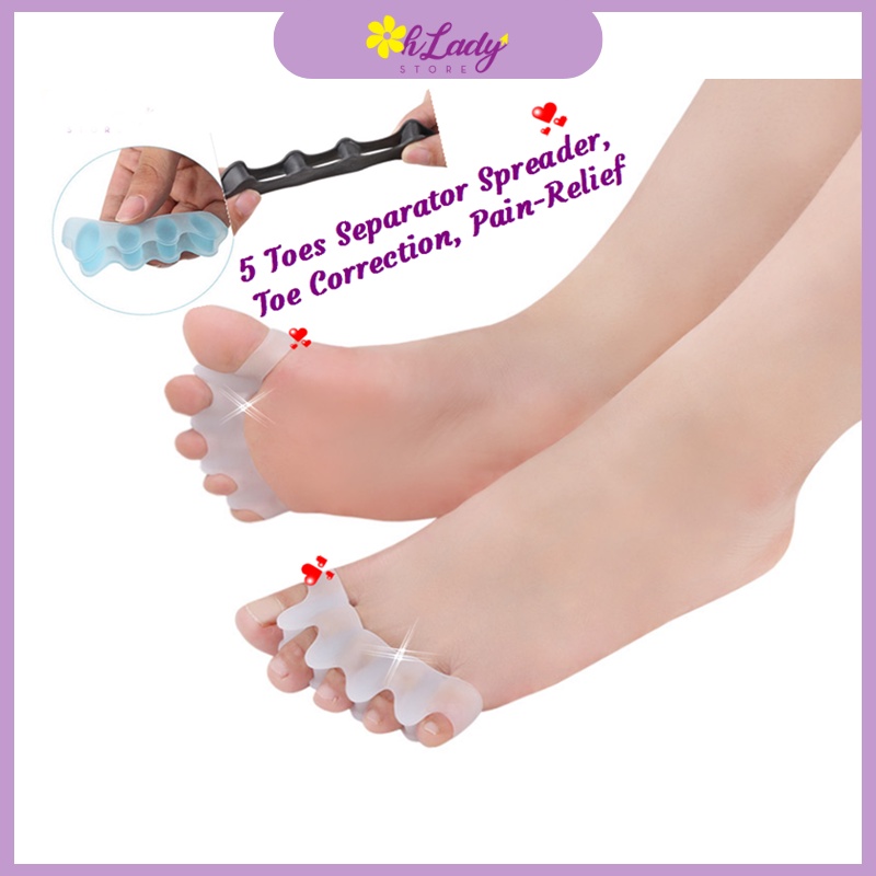 Five Toes Separator Spreader Bunion Corrector Foot Care Hallux Valgus ...