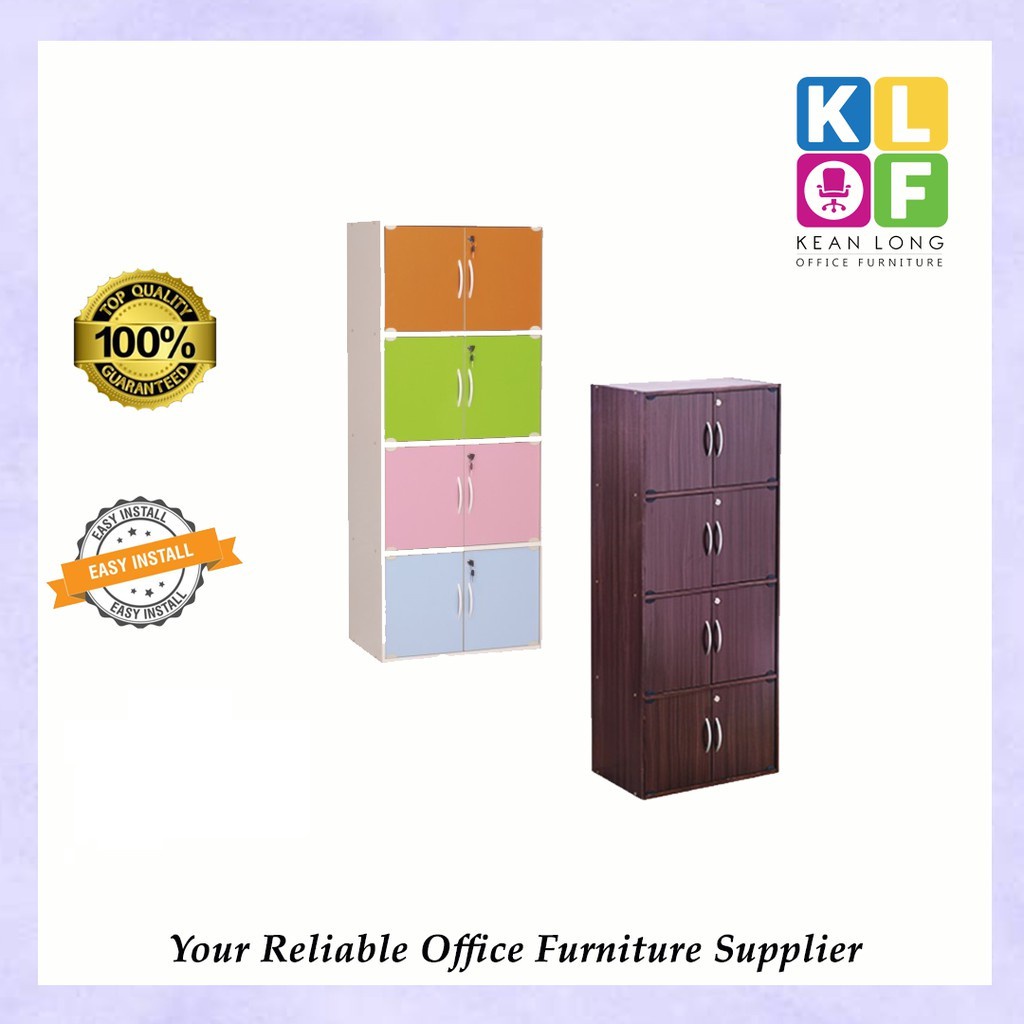 KLOF Almari 8 Pintu / Almari Serbaguna berkunci / 8 Door Storage Box ...