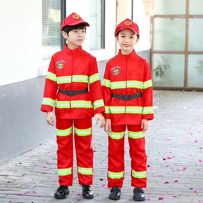 Baju Bomba Budak Kids Firefighter Costume Kids Fireman Costume Uniform ...
