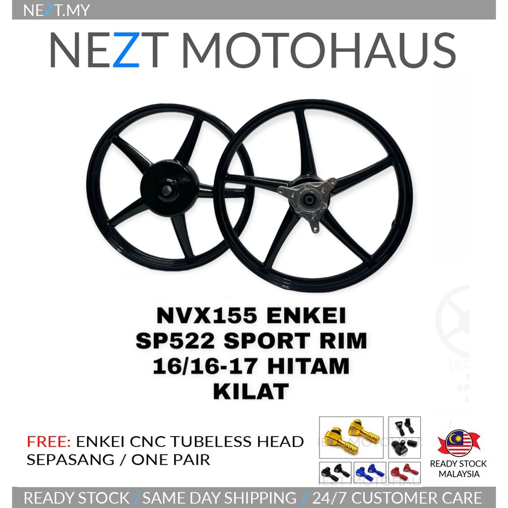 Yamaha NVX NVX155 AEROX RIM ENKEI A5 SP522 522 DESIGN 1.6 x 17" (DEPAN ...