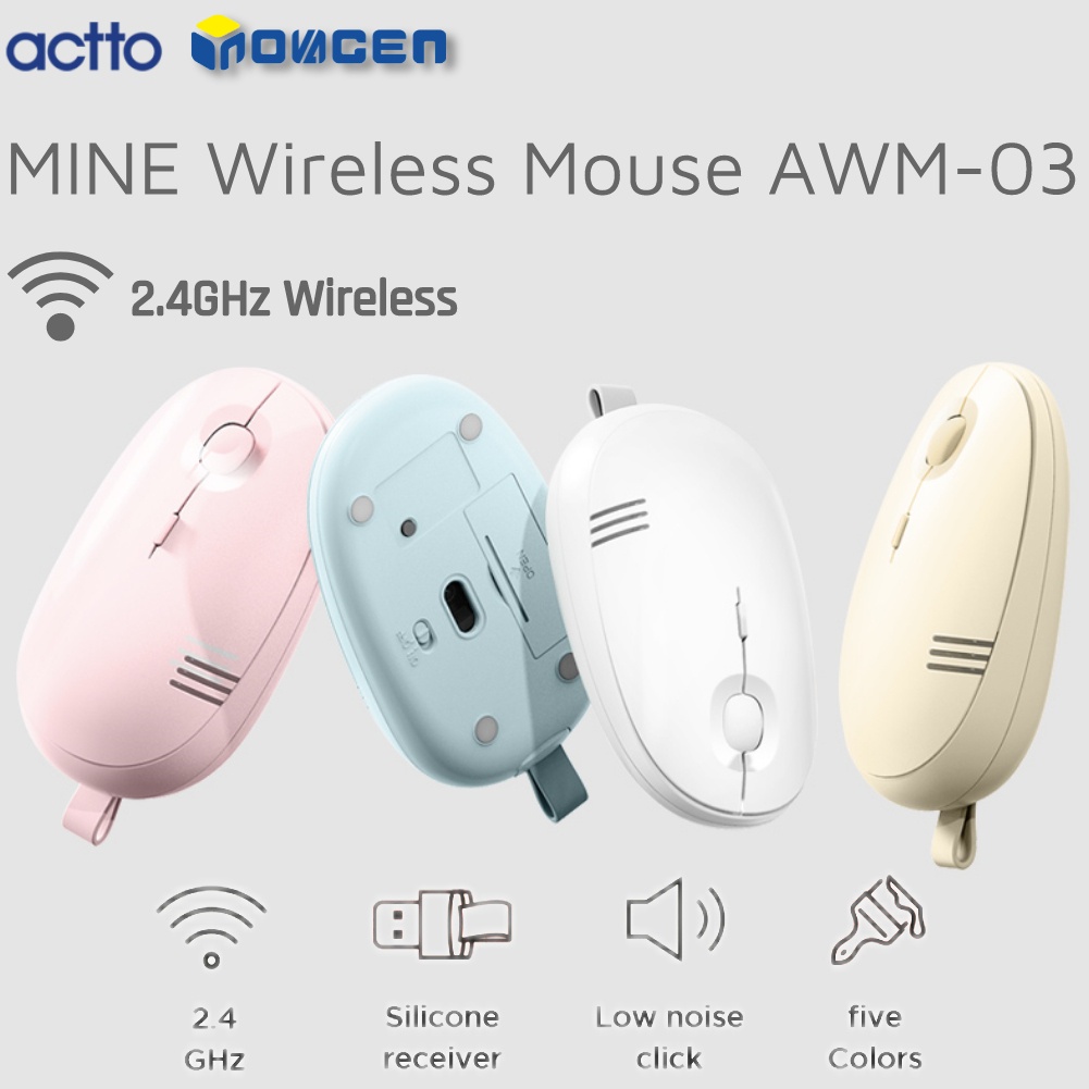 ACTTO Wireless Optical Mouse AWM-03;Intuitive LED Design,2.4GHz ...