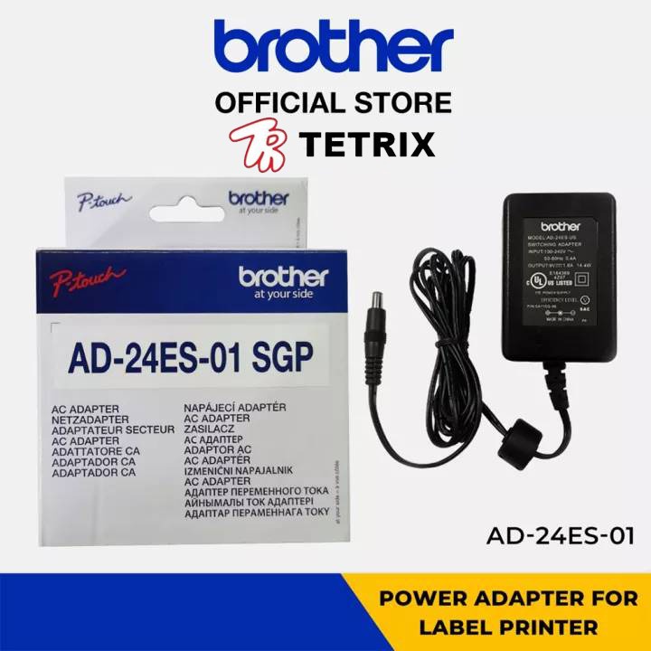 Brother AD-24ES-01 Original P-Touch AC Power 9V Adapter PT-H110 PT-D210 ...