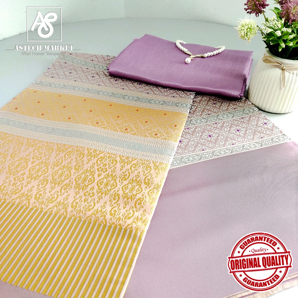 (Design Terkini) Original Quality Thai Silk Set / Kain Tenunan ...