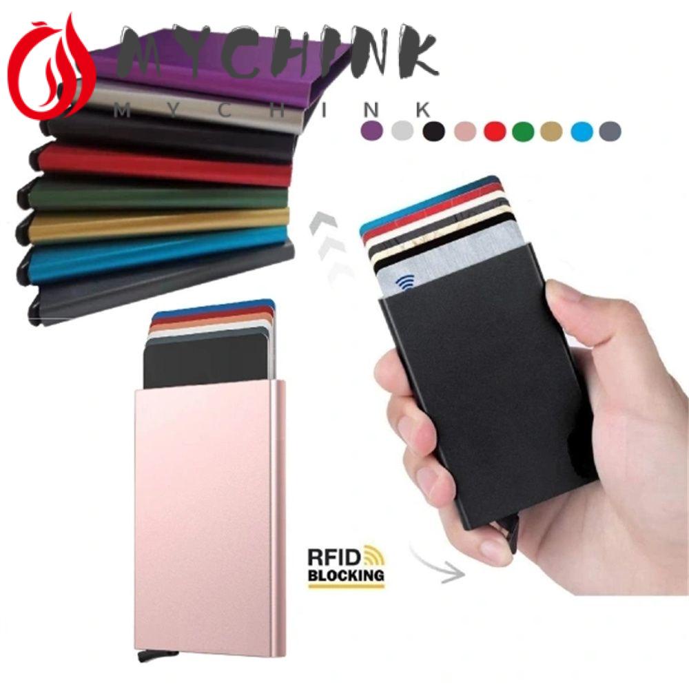 Anti-theft Card Holder Slim RFID Blocking Automatic Pop Up Aluminium ...