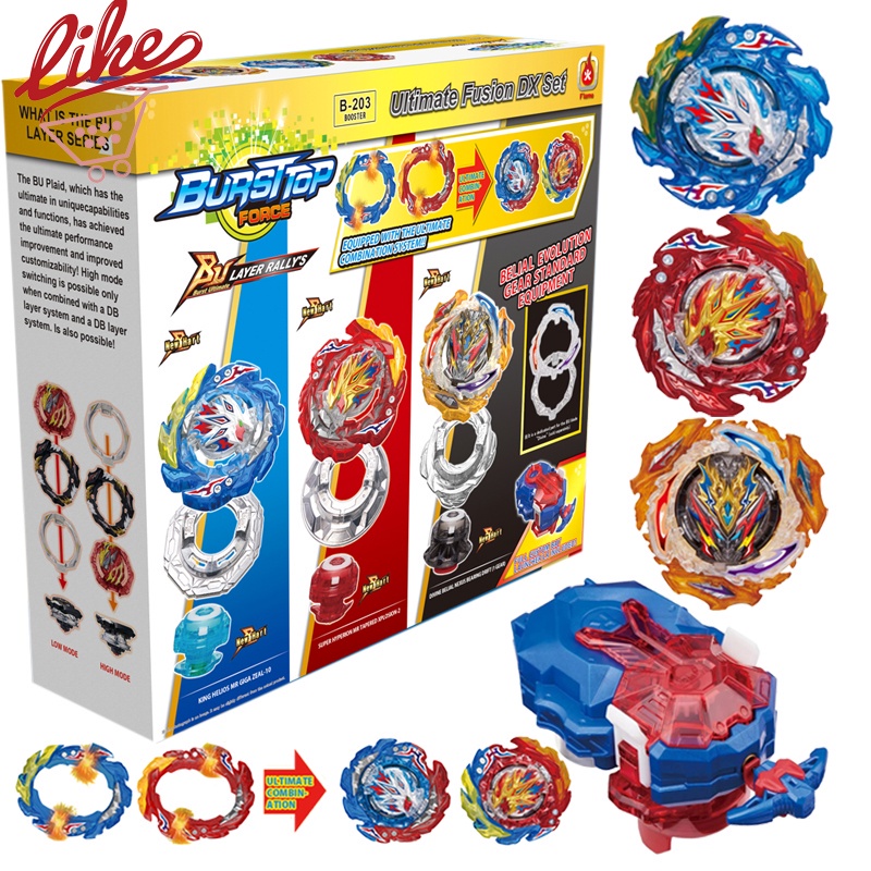 Laike Beyblade Burst B-203 BU Ultimate Fusion DX Set Spinning Top B203 ...