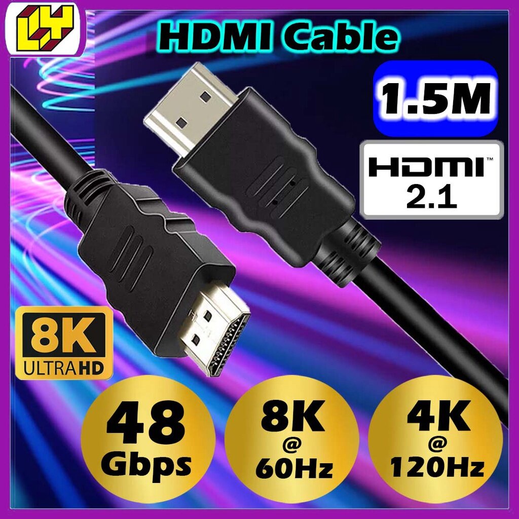 1 5M HDMI To HDMI 2 1 Cable HDMI Support 5K 120Hz 4K 120Hz 48Gbps HDR
