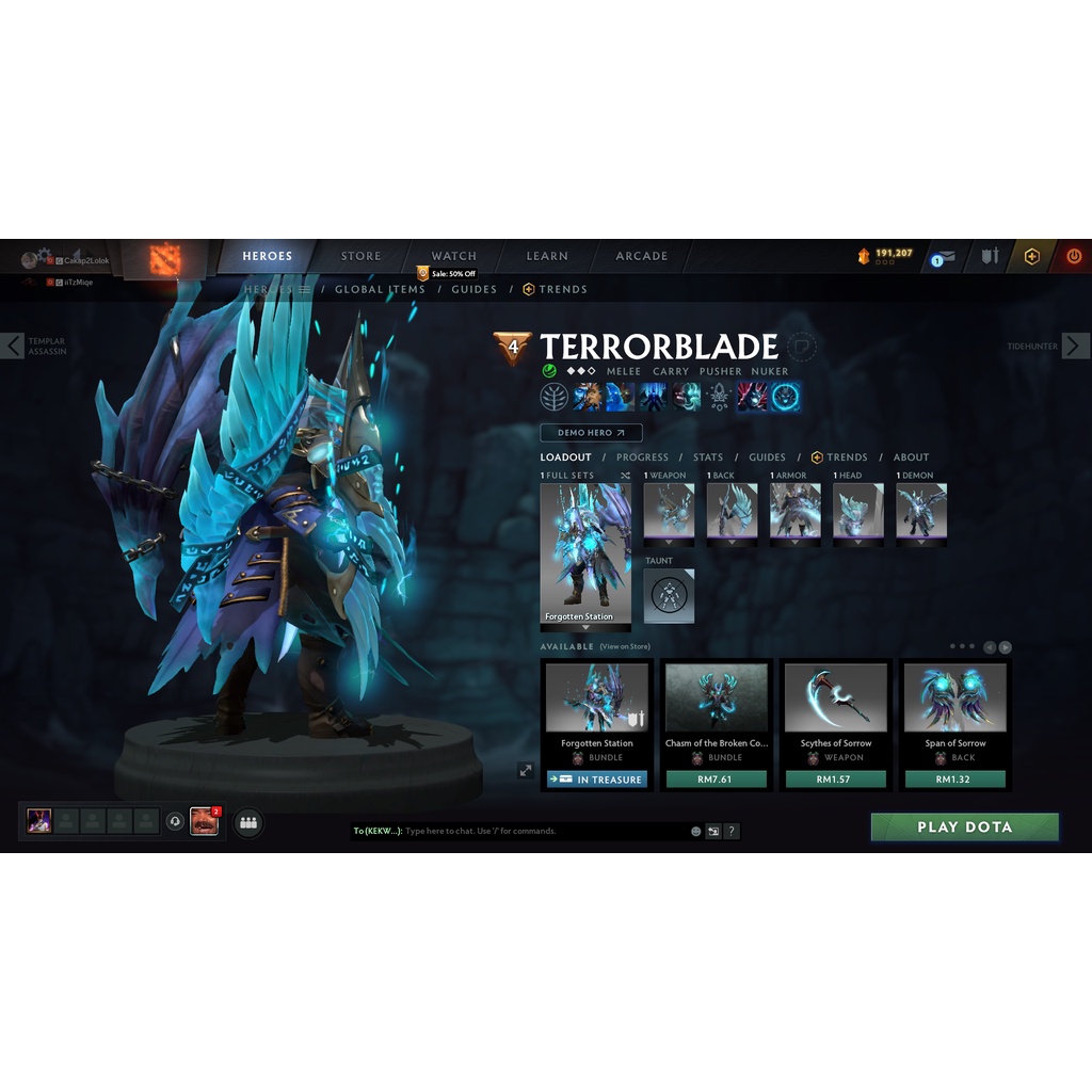 Terrorblade Forgotten Station DIRETIDE CACHE | Shopee Malaysia