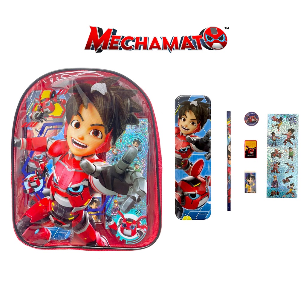 Mechamato Backpack With Stationery Set / Value Buy / 7 in 1 / Mechamato ...