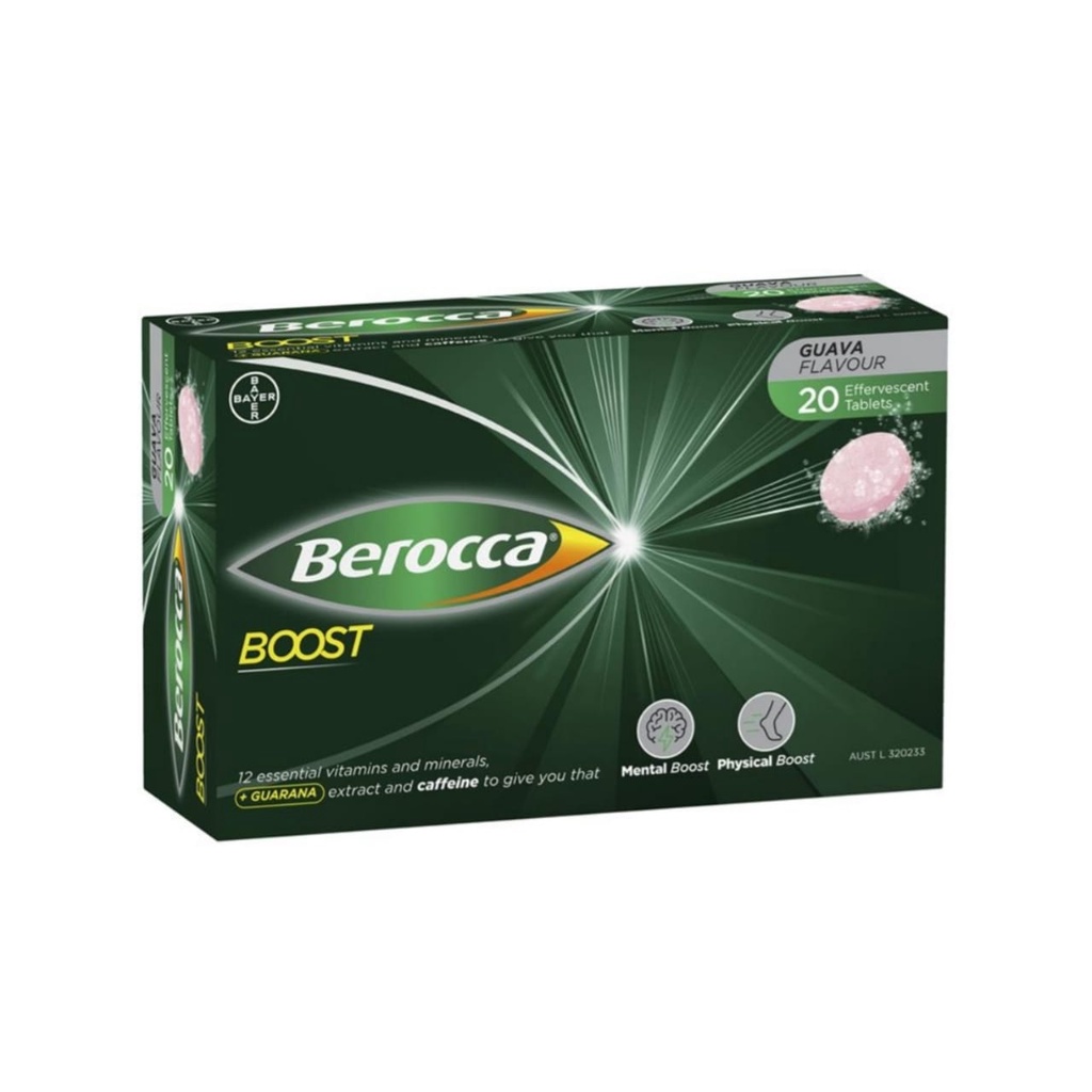 Berocca Boost Energy Vitamin With Guarana Effervescent Tablets 20 ...