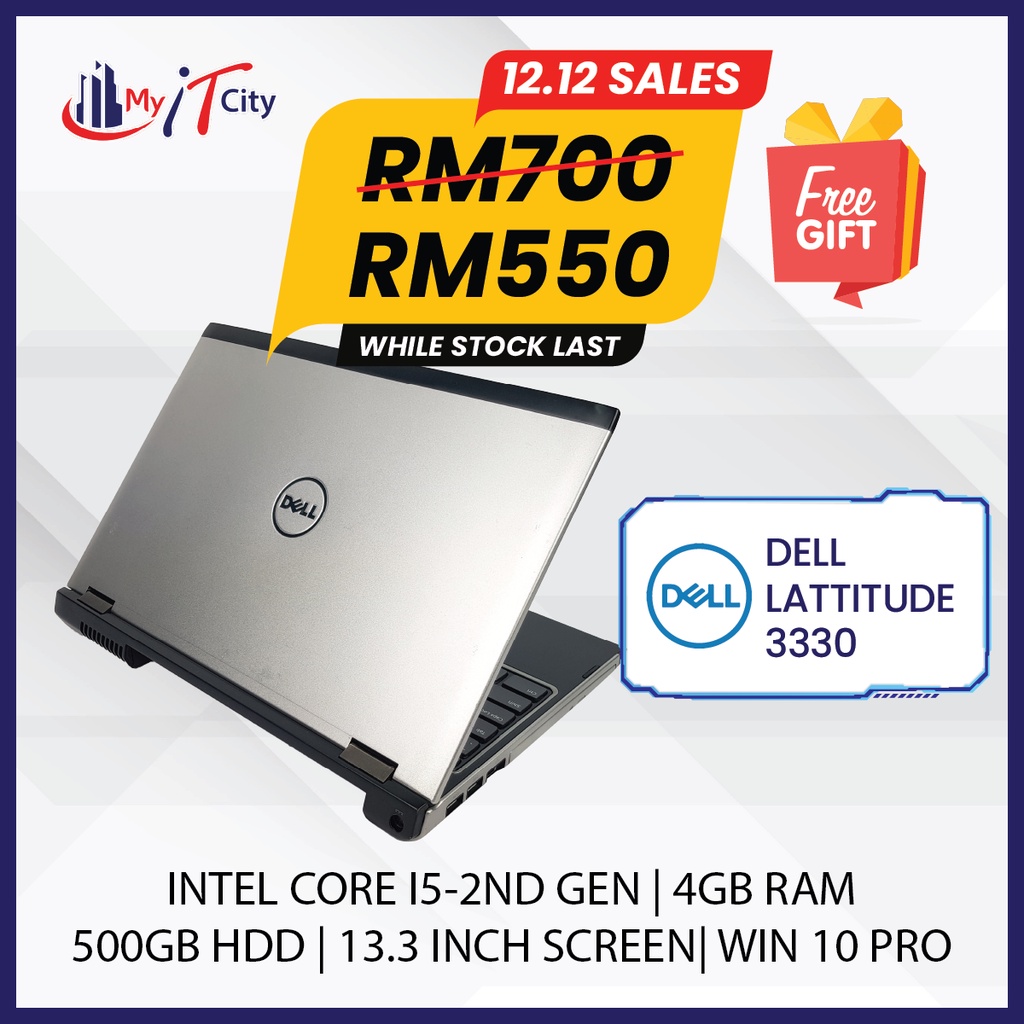 Dell Latitude 3330 Laptop - Intel i5 (2nd Gen) / 4GB RAM / 500GB HDD ...