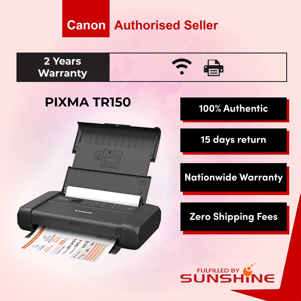 PIXMA TR150 (With Removable Battery) Wireless Mobile Printer with Removable Battery and USB ...