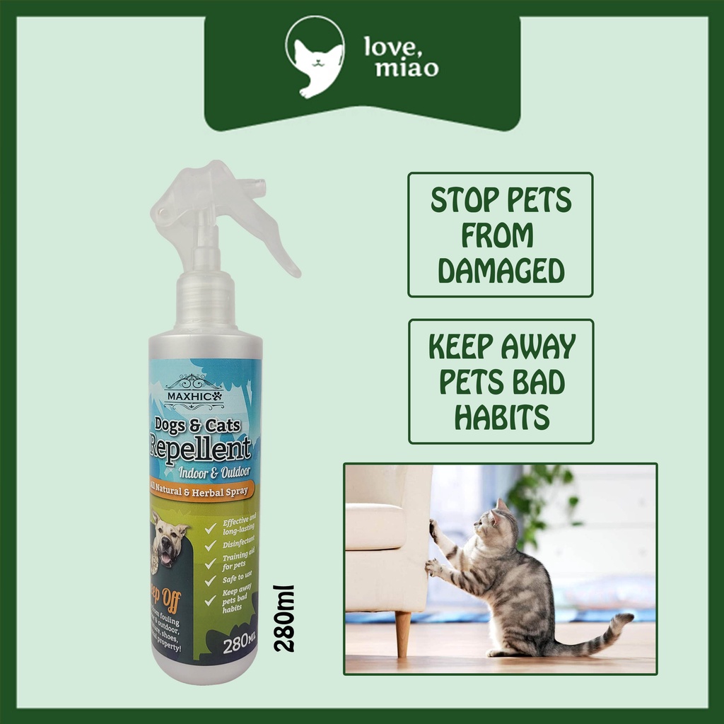 Maxhico Dog & Cat Repellent All Natural & Herbal Spray / Penyembur ...