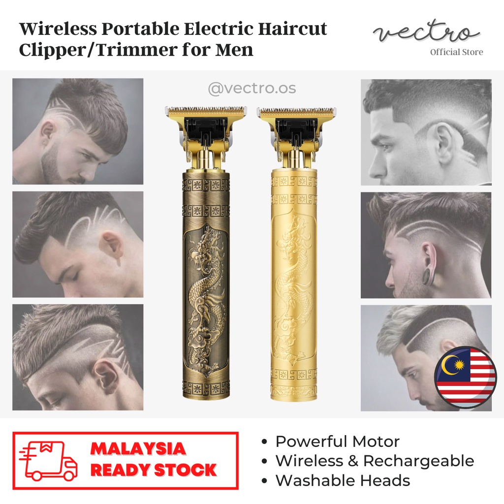 Wireless Men Professional Hair Trimmer | Facial Beard Razor Shaver ...