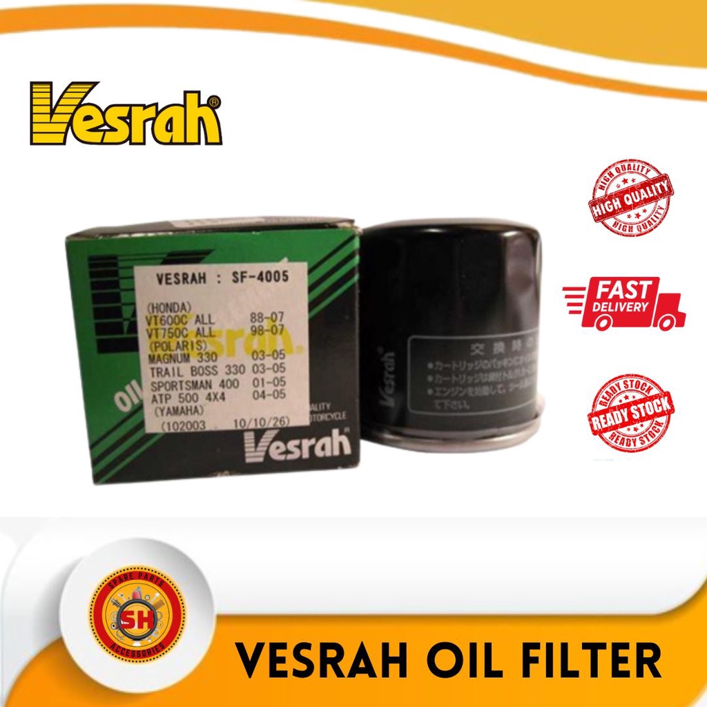 Oil Filter Vesrah Kawasaki SF-4005 SF4005 (READY STOCK) | Shopee Malaysia