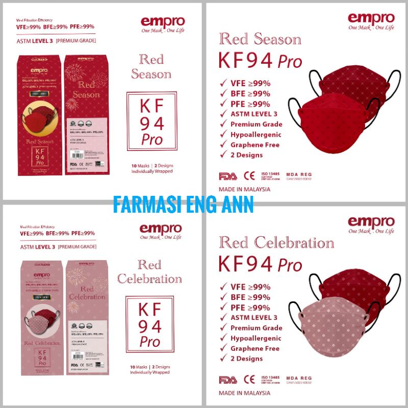 Empro KF94 Pro Special Edition 10s (Red/CNY) | Shopee Malaysia