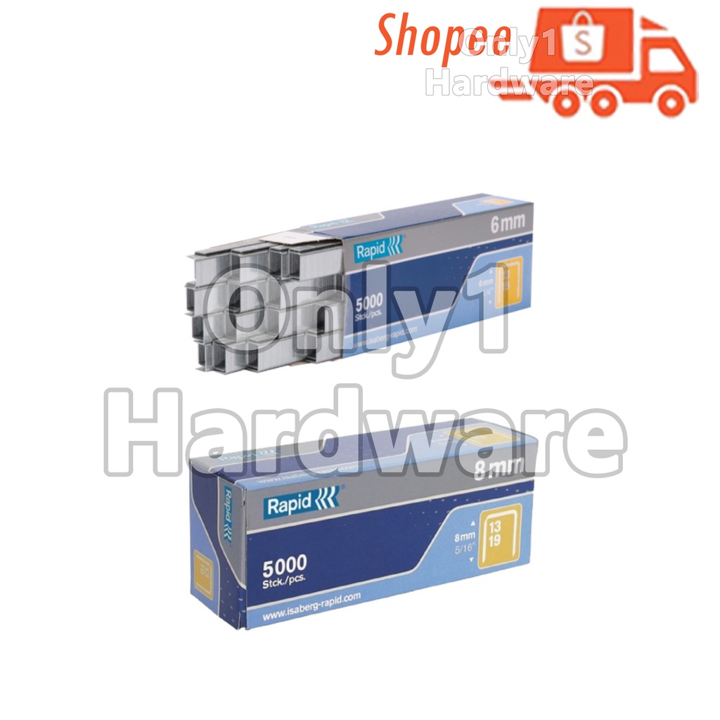 RAPID BULLET STAPLE GUN REFILL NAIL HAND STAPLER RAPID TACKER 6MM 8MM ...