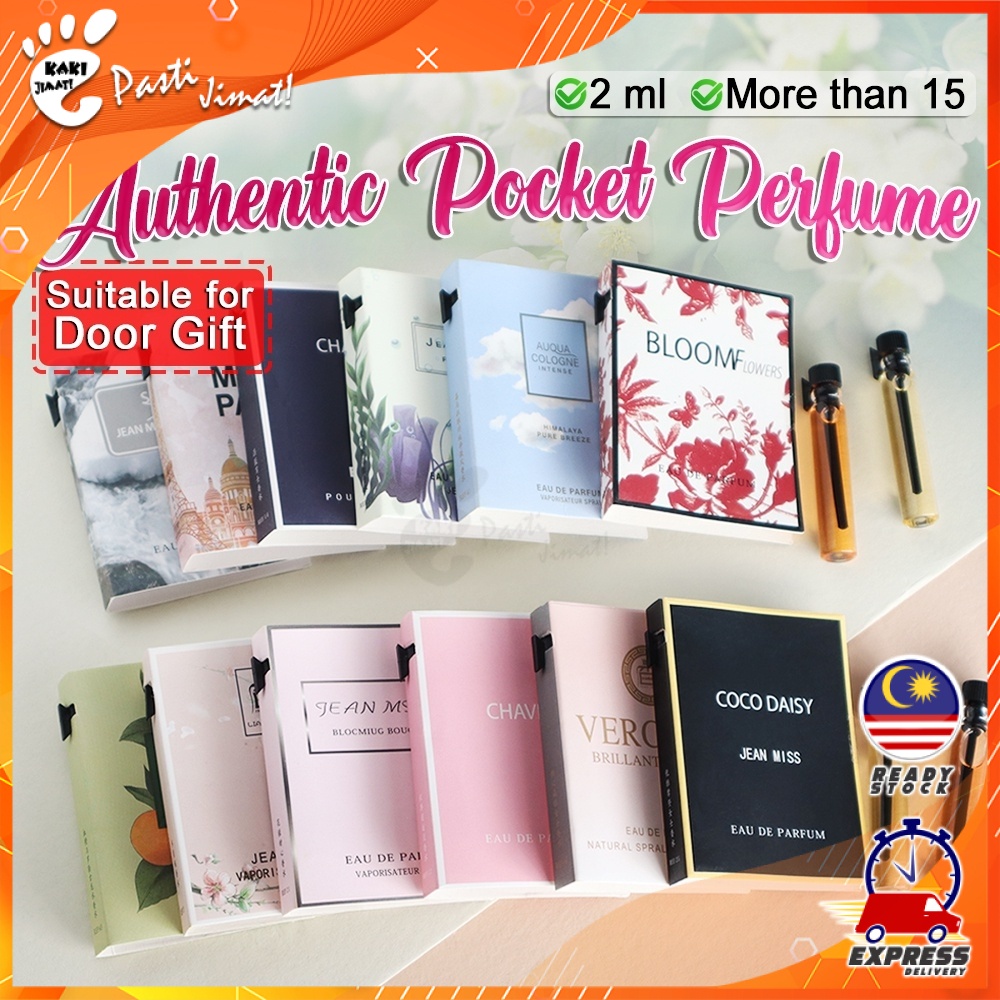 Kaki Jimat Card Pocket Perfume 2ML Door Gift Various Fragrance Minyak ...