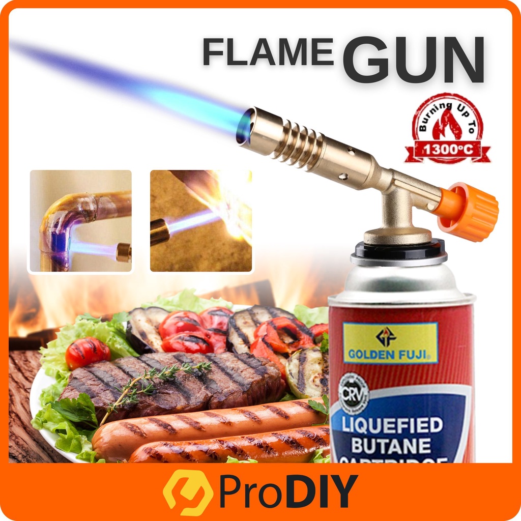 PRODIY Flame Gun BBQ Heating Fire Maker Gas Torch Gun Butane Gas Butane ...
