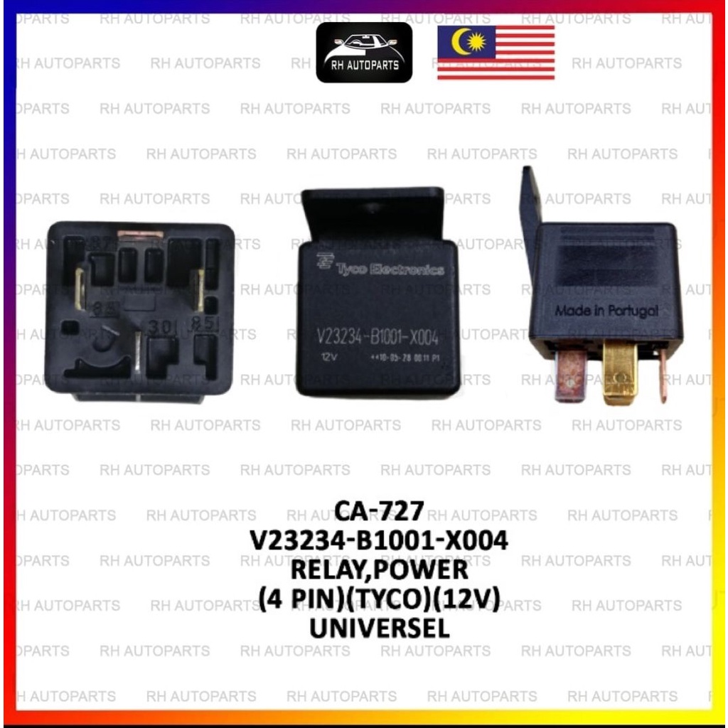 UNIVERSAL RELAY POWER FOR ALL CAR USED(4PIN/TYCO/12V) | Shopee Malaysia