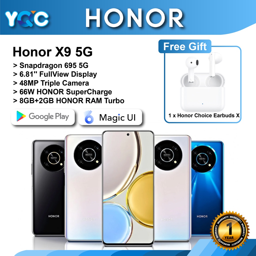 Honor X9 5G | 6.81'' Full View Display | 120Hz | 66W HONOR Super Charge | 6nm Snapdragon 695 5G ...