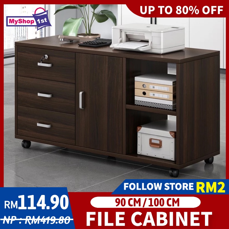 3 Tier Office Cabinet 3 Tier Drawer Cabinet Removable 3 Lock Drawer ...