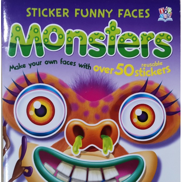 Sticker Funny faces Monster [Preloved/Secondhand Children Book ...
