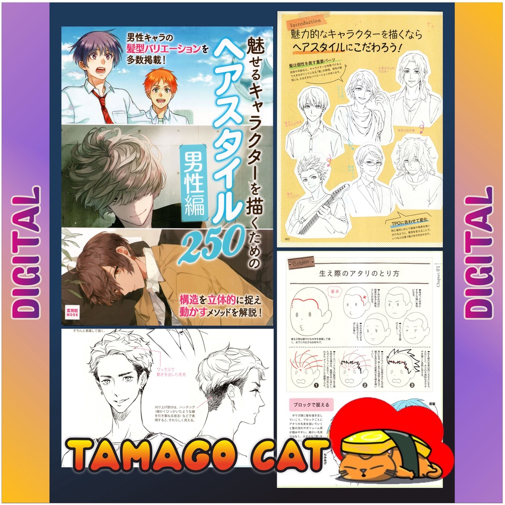 [DIGITAL] HAIRSTYLES FOR ATTRACTIVE CHARACTERS - 250 MALE STYLES ...