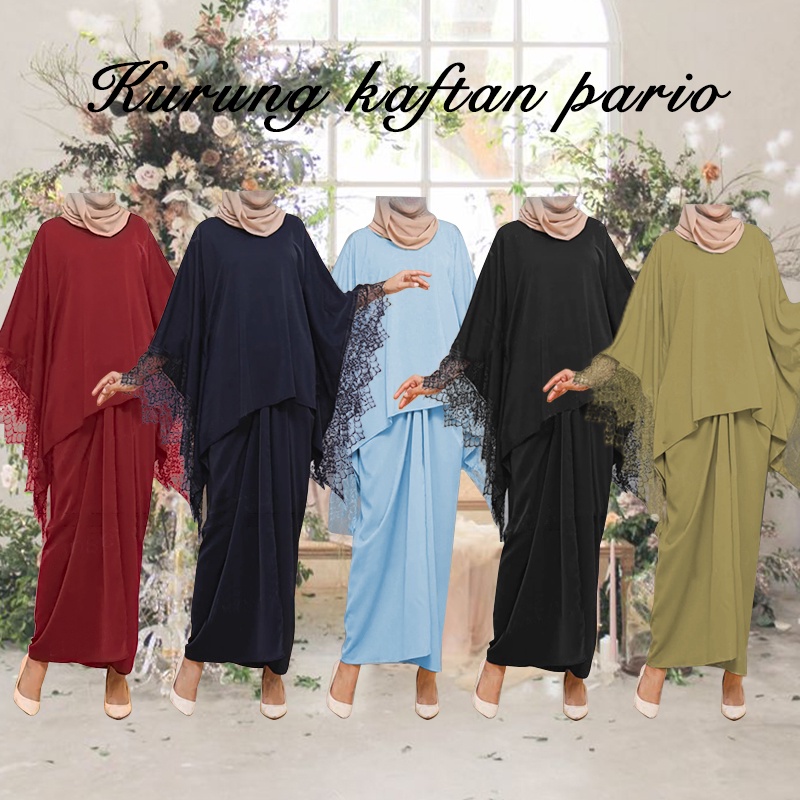 KAFTAN Lace Pario KAFTAN LACE SET BRIDESMAID Baju Kaftan Getah Viral ...