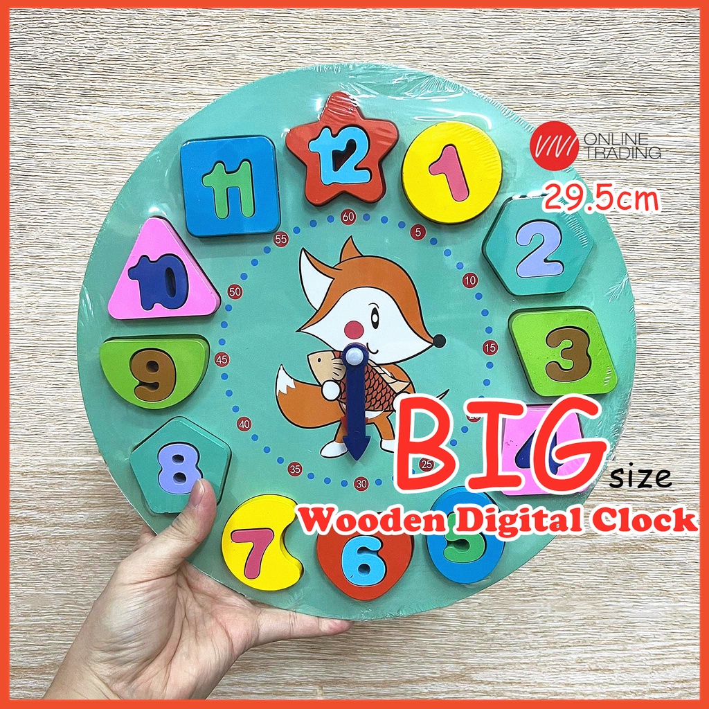 BIG Digital Beaded Clock Know Time Montessori Early Learning Education ...