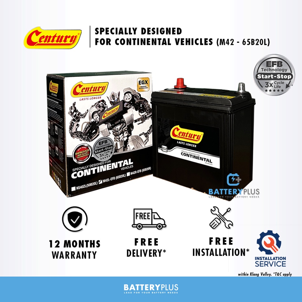 [ Installation Provided ] M42 EFB | M42L | M42R | 65B20L | 65B20R Century Continental EFB Car ...