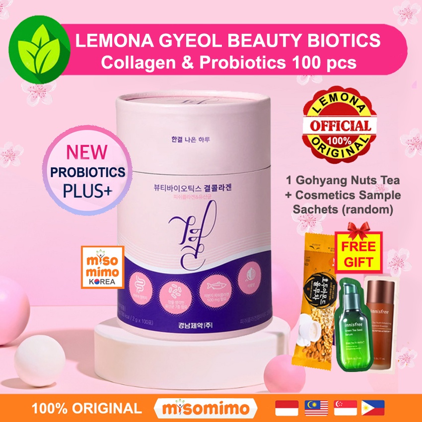 [READY] LEMONA Gyeol Collagen Beauty Biotics Probiotic 100 Sticks Korea ...
