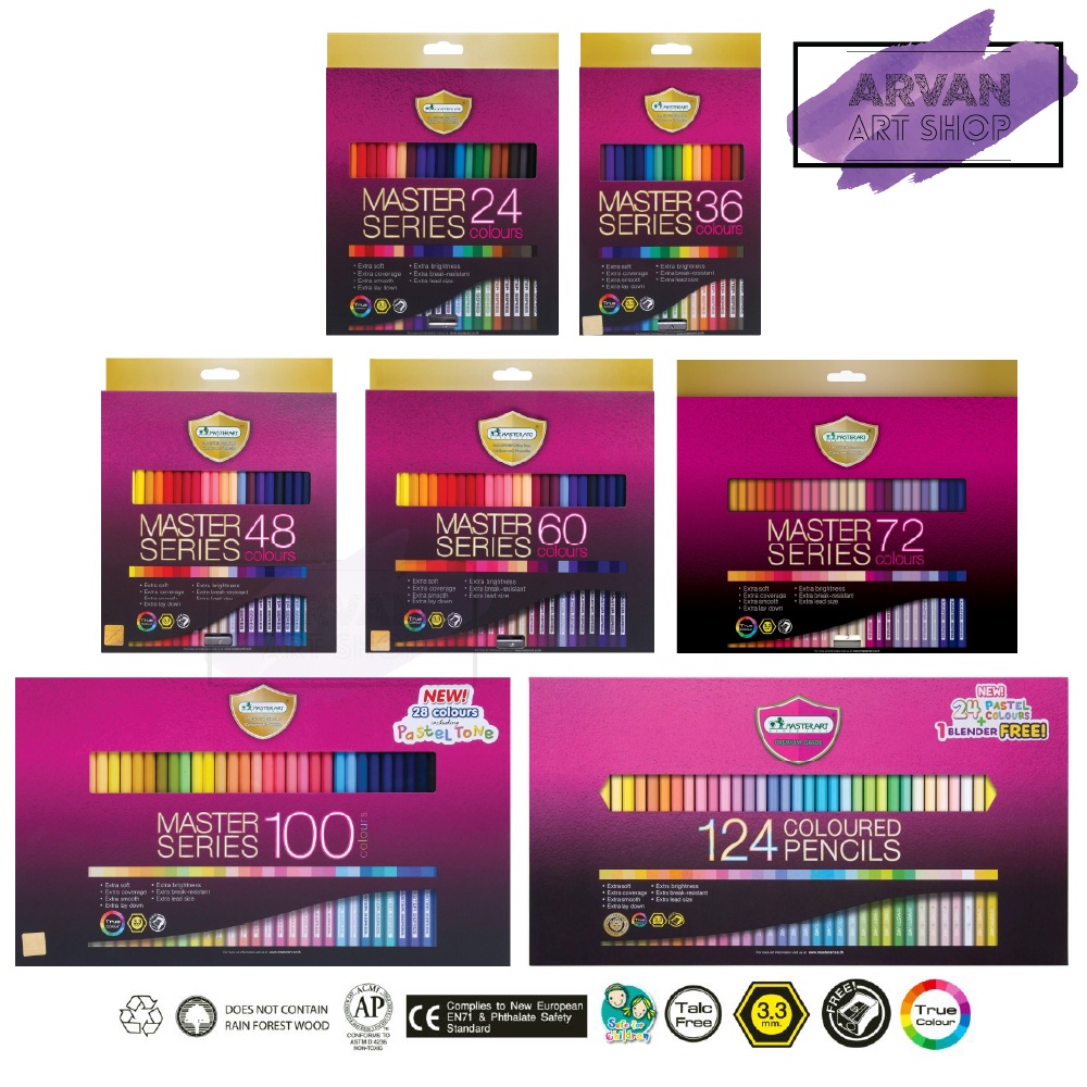 Master Art Master Series Coloured Pencils (24/36/48/60/72/100/ 124 ...